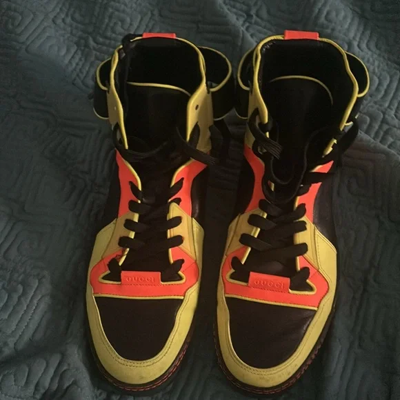 Neon Gucci High Top Sneakers